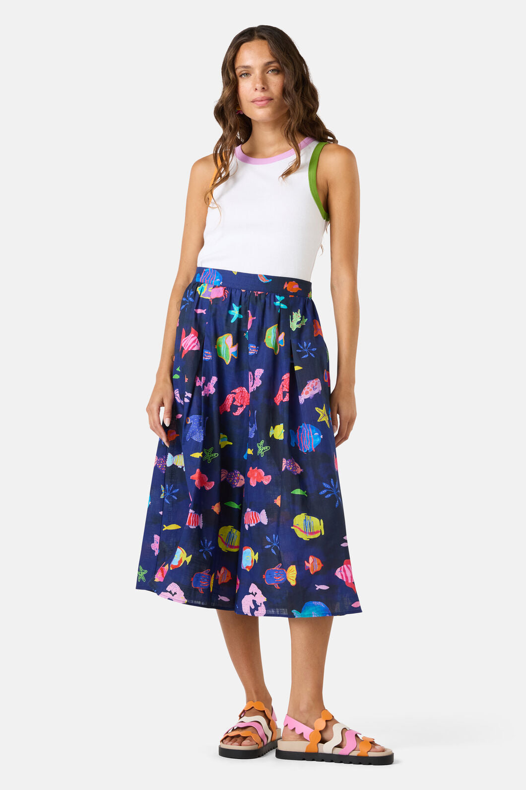 Fish Ahoy Wide Leg Skort – Gorman NZ