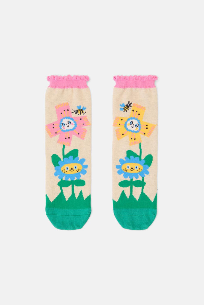 Happy Floral Kids Sock – Gorman NZ