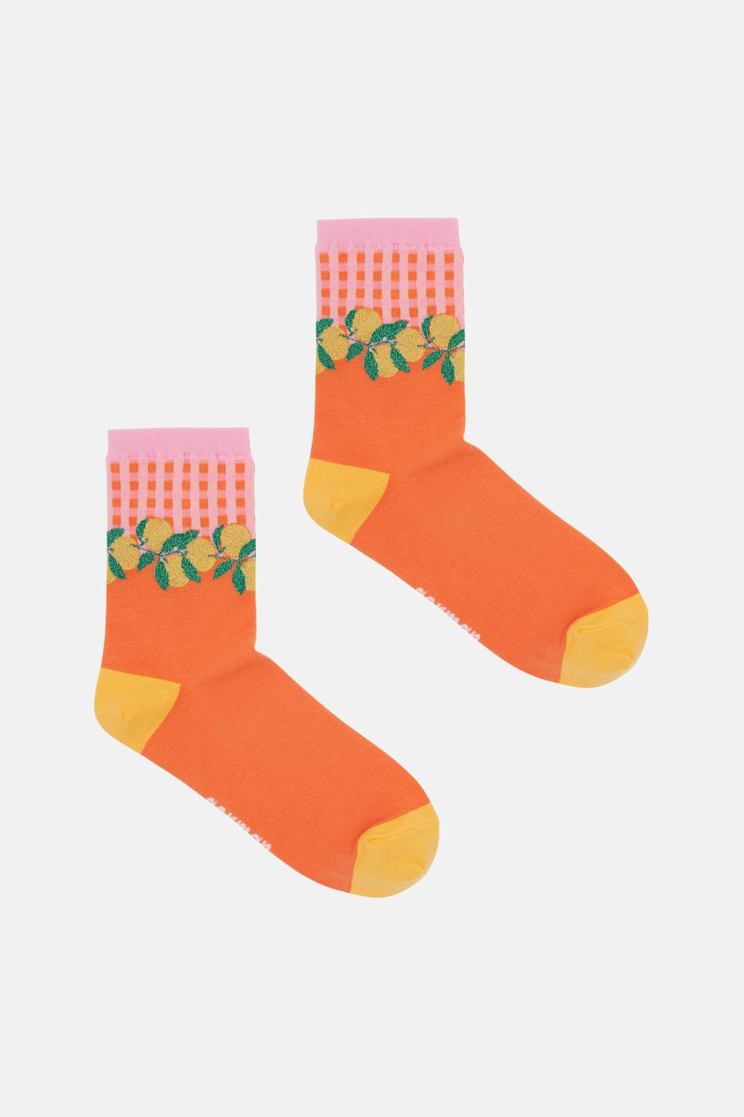 Gingham Oranges Socks – Gorman NZ