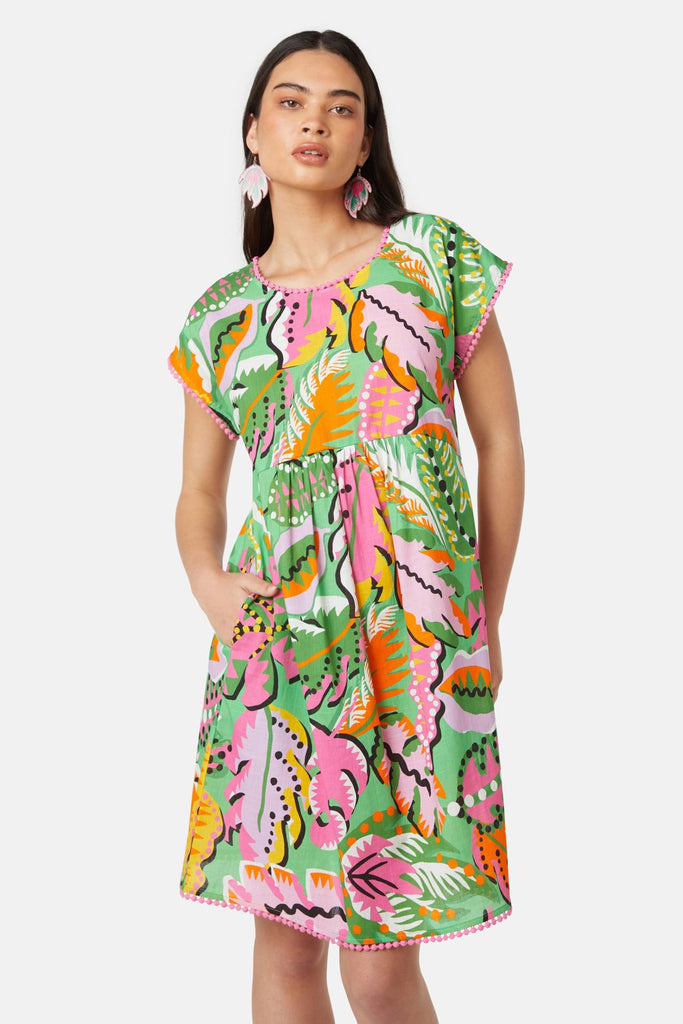 Tropical Leaves Bungalow Dress – Gorman NZ