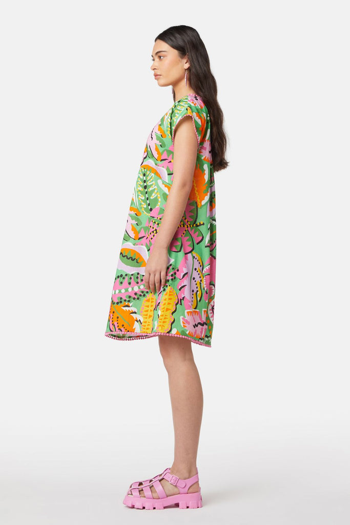Tropical Leaves Bungalow Dress – Gorman NZ