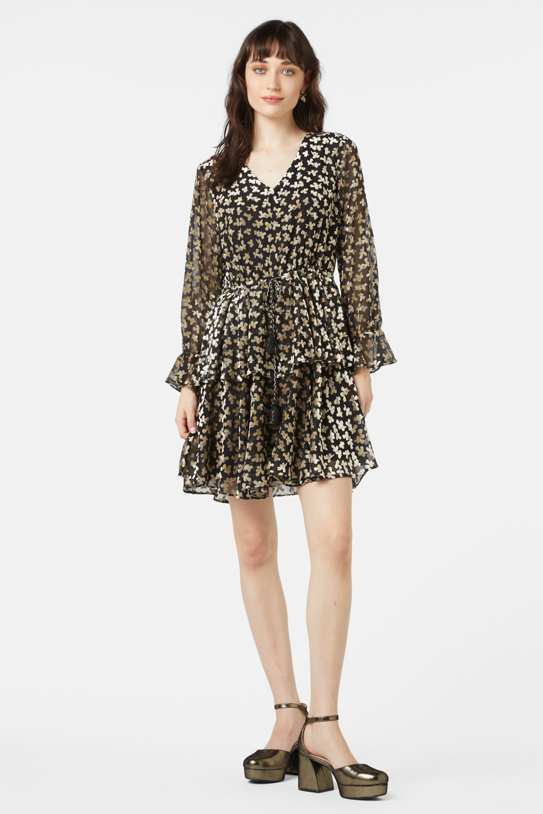 Champaign Bubbles Devore Dress – Gorman NZ